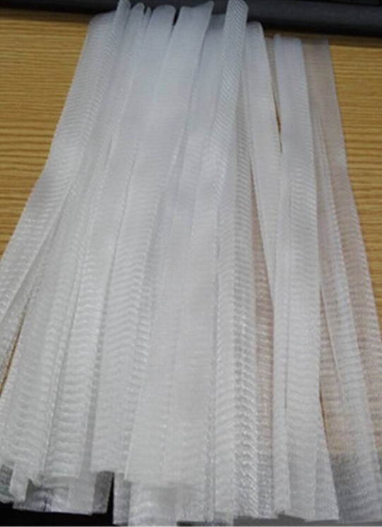 Recycling White PE Mesh Sleeve Plastic Tube Netting For Wine Bottle / Fruit