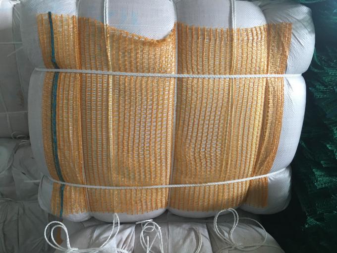 Orange Raschel Packing Mesh Netting Bags Solid Structure Long Service Life