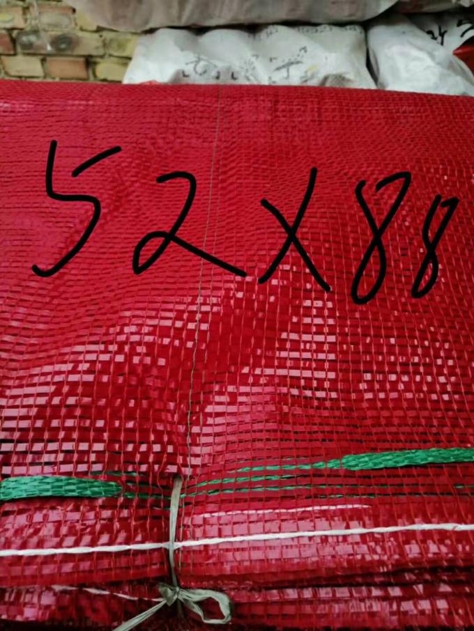 Durable Mesh Netting Bags , PE Polyethylene Red Plastic Mesh Produce Bags