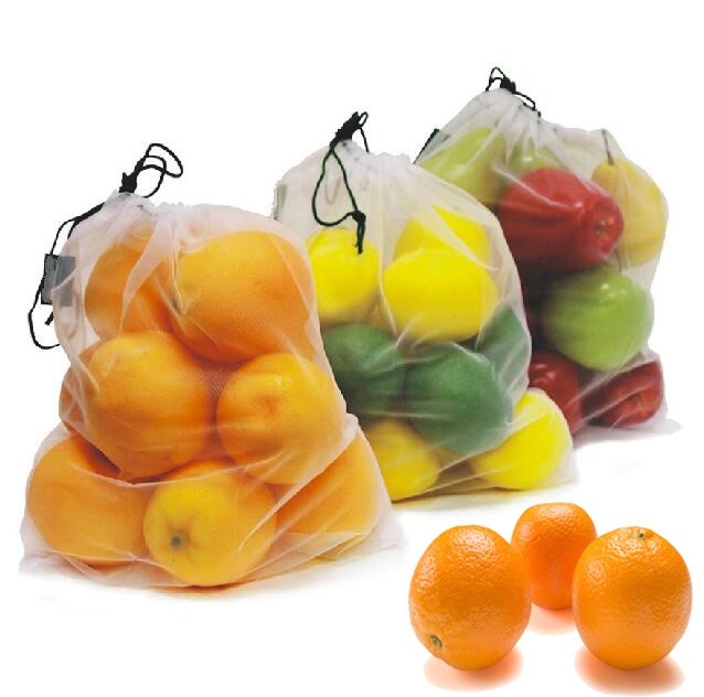 Reusable Mesh Sleeve Plastic Polyester Mesh Kitchen Fruit / Vegetable ...