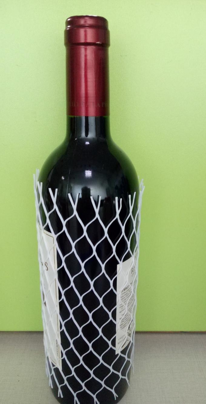Protective Polyethylene Mesh Sleeves 7.5cm Width Diamond Hole For Wine ...
